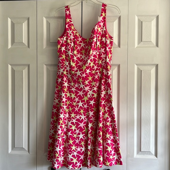 Pappagallo | Dresses | Starfish Dress Pink And Green | Poshmark